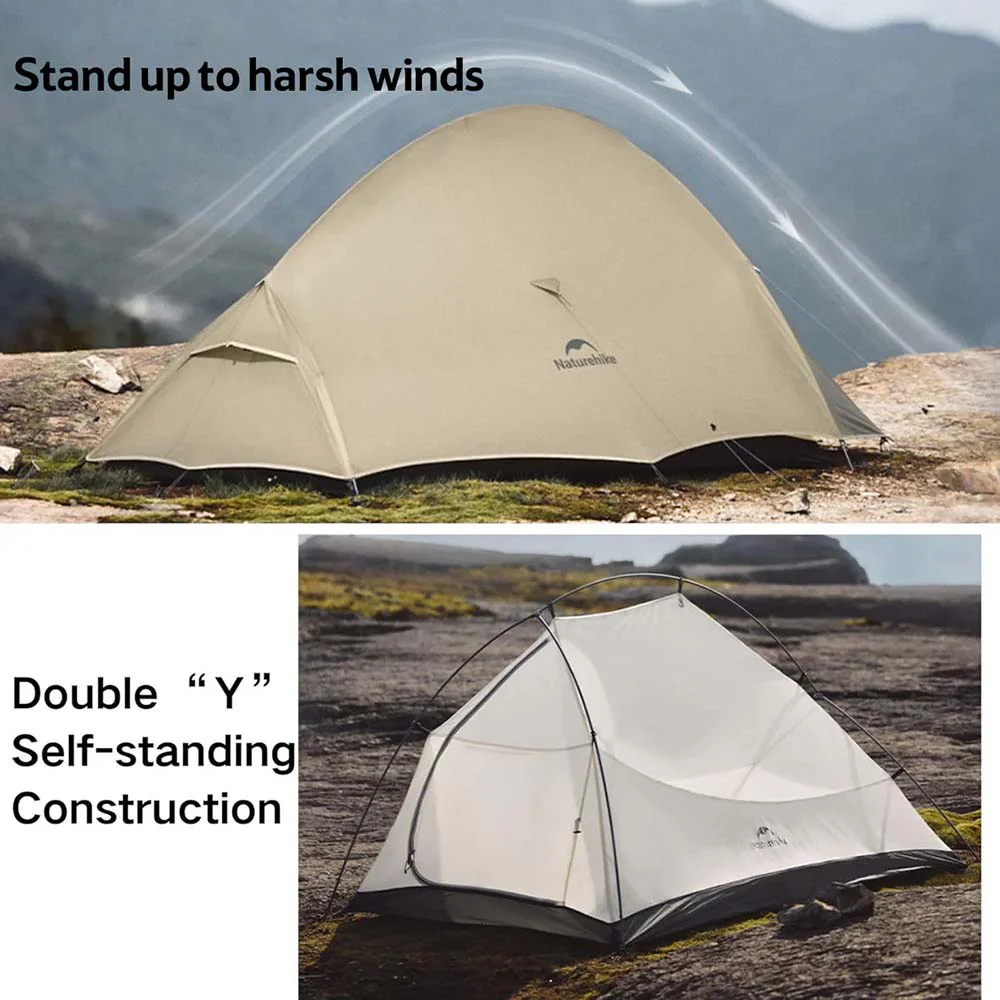 Naturehike Cloud Up Pro 2 Backpacking Tent | Ultralight 3-Season 2-Person Tent | Backwoods ...